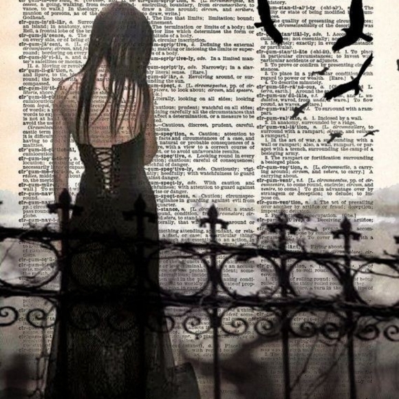 Other | Gothic Dictionary Book Page Art Decor | Poshmark